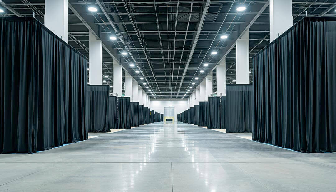 Convention Center - Pipe & Drape Booth Setup | Trade Show Drapes