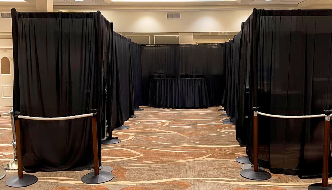 Convention Center - Pipe & Drape Booth Setup | Trade Show Drapes